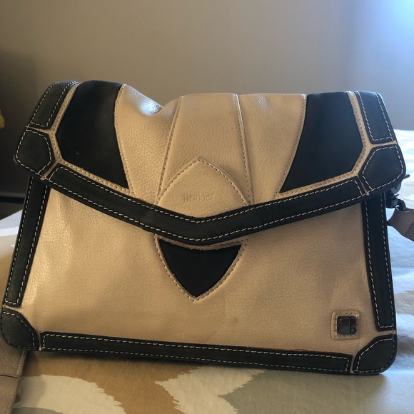 Botkier | Bags | Botkier Leather Crossbody Bag In Black And Cream ...